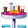 The Party Aisle™ 2 Piece Soda Shop Tables and Stools & Reviews | Wayfair