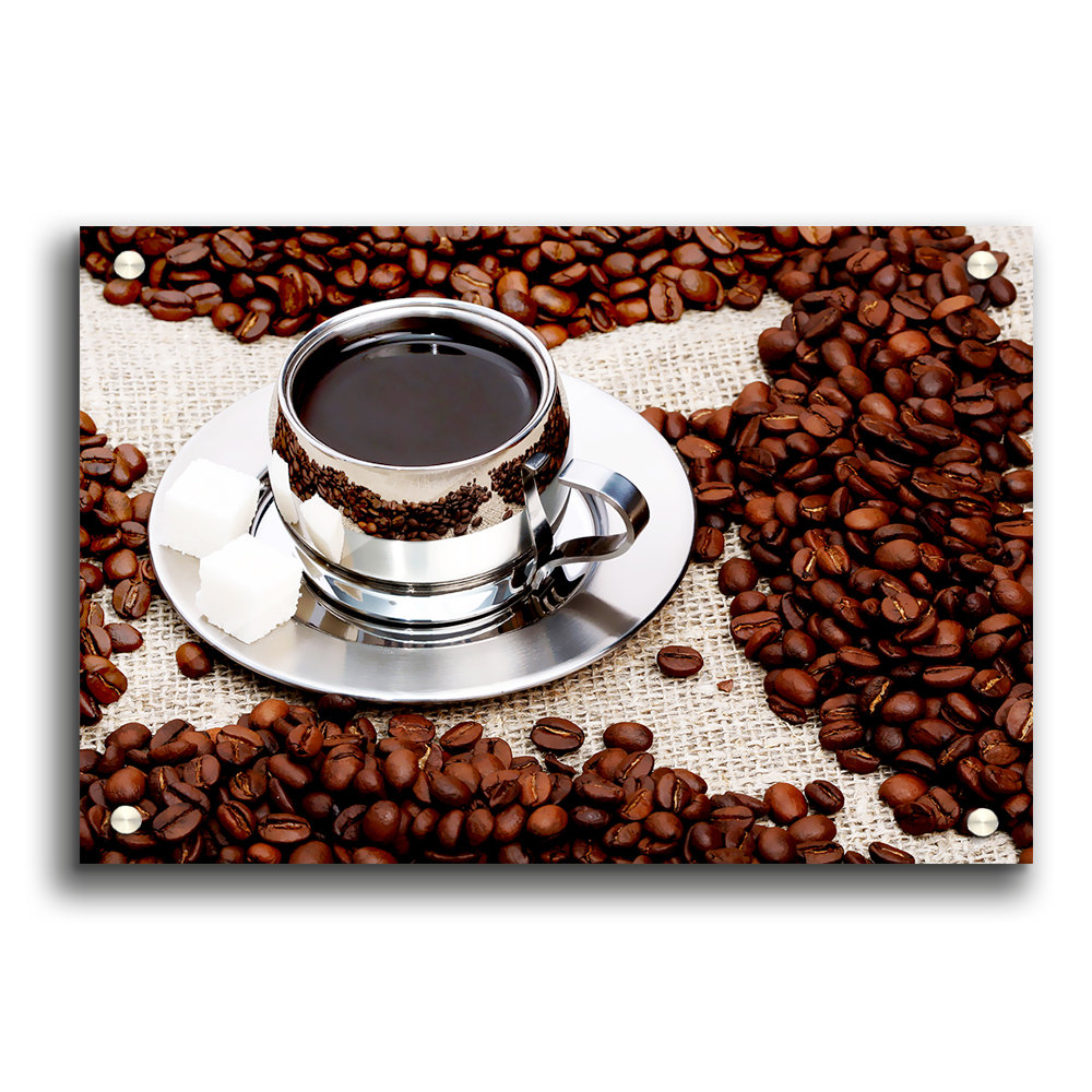 East Urban Home Silver Coffee Beans Portrait - Unframed Photograph Print on Acrylic | Wayfair.co.uk