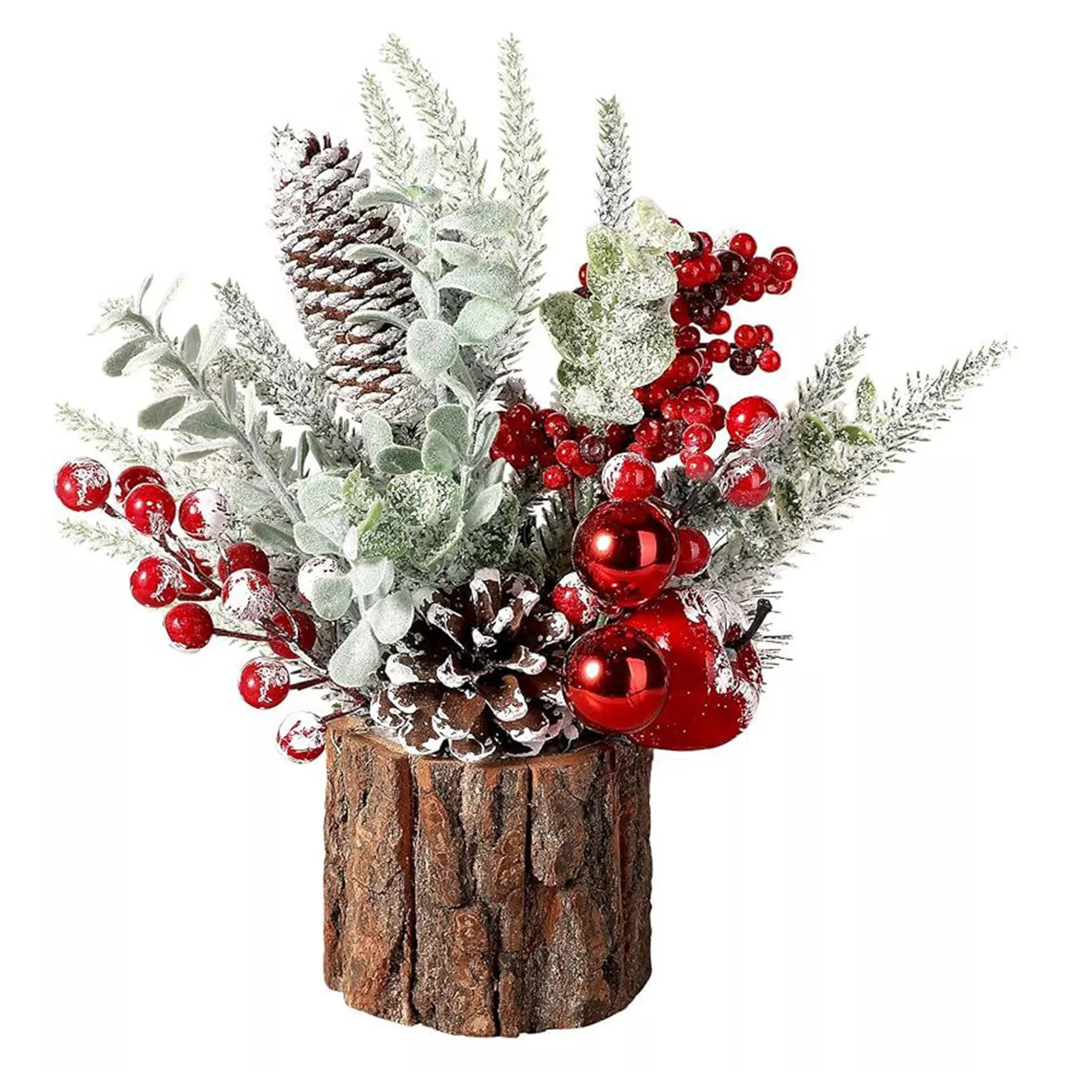 The Holiday Aisle® Small Christmas Tree Tabletop Artificial Pine Cones ...