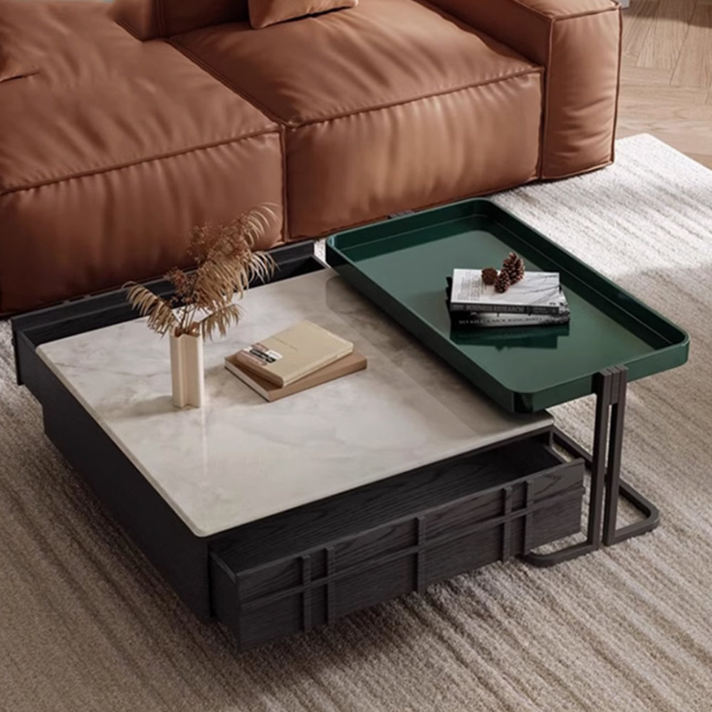 Wrought Studio™ Minimalist and niche design-style coffee table set ...