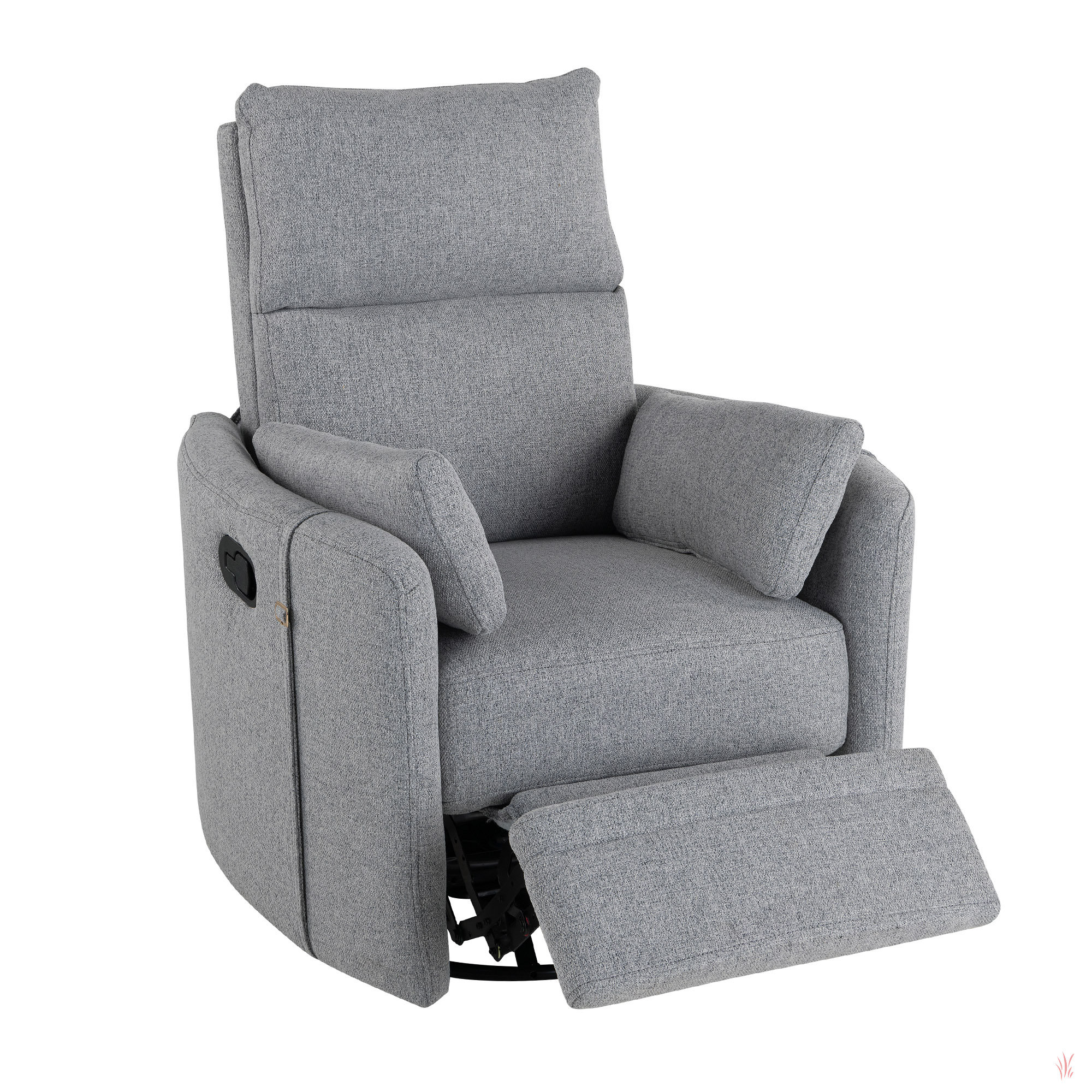 Latitude Run® Upholstered Swivel Recliner Manual Rocker Recliner Chair ...