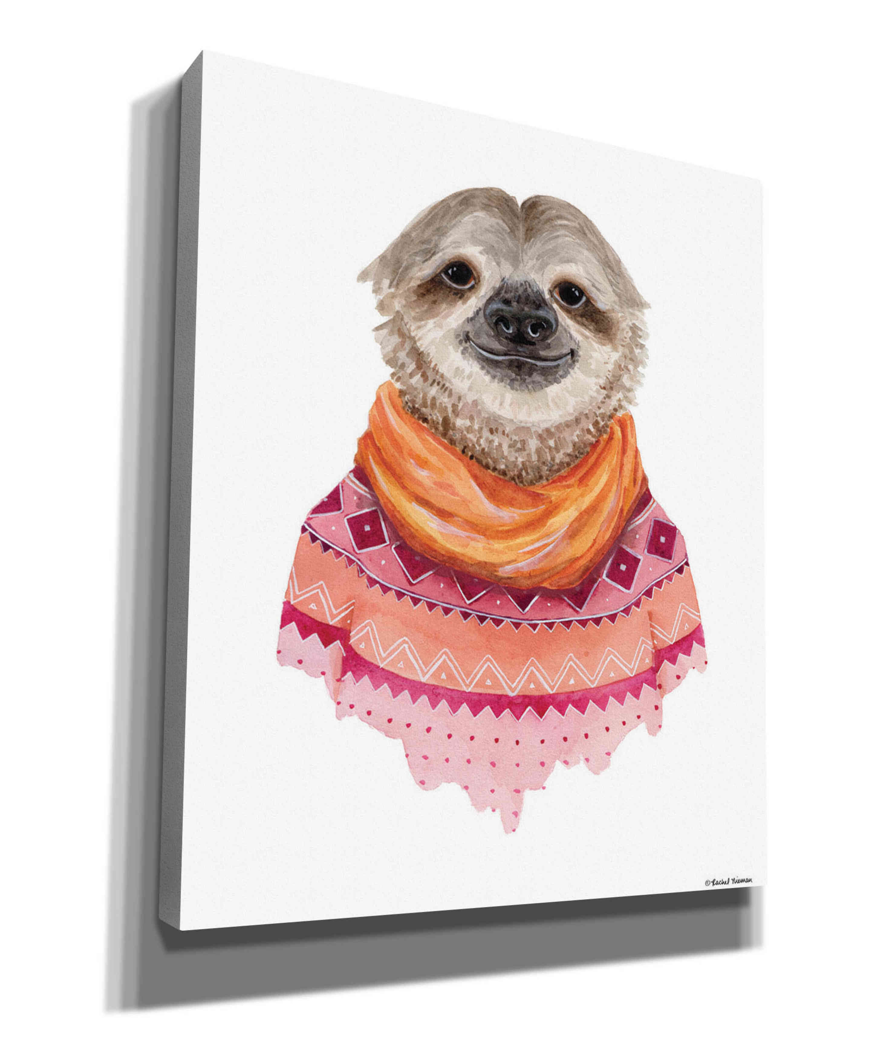 Trinx Sloth In A Sweater - Wrapped Canvas Print - Wayfair Canada