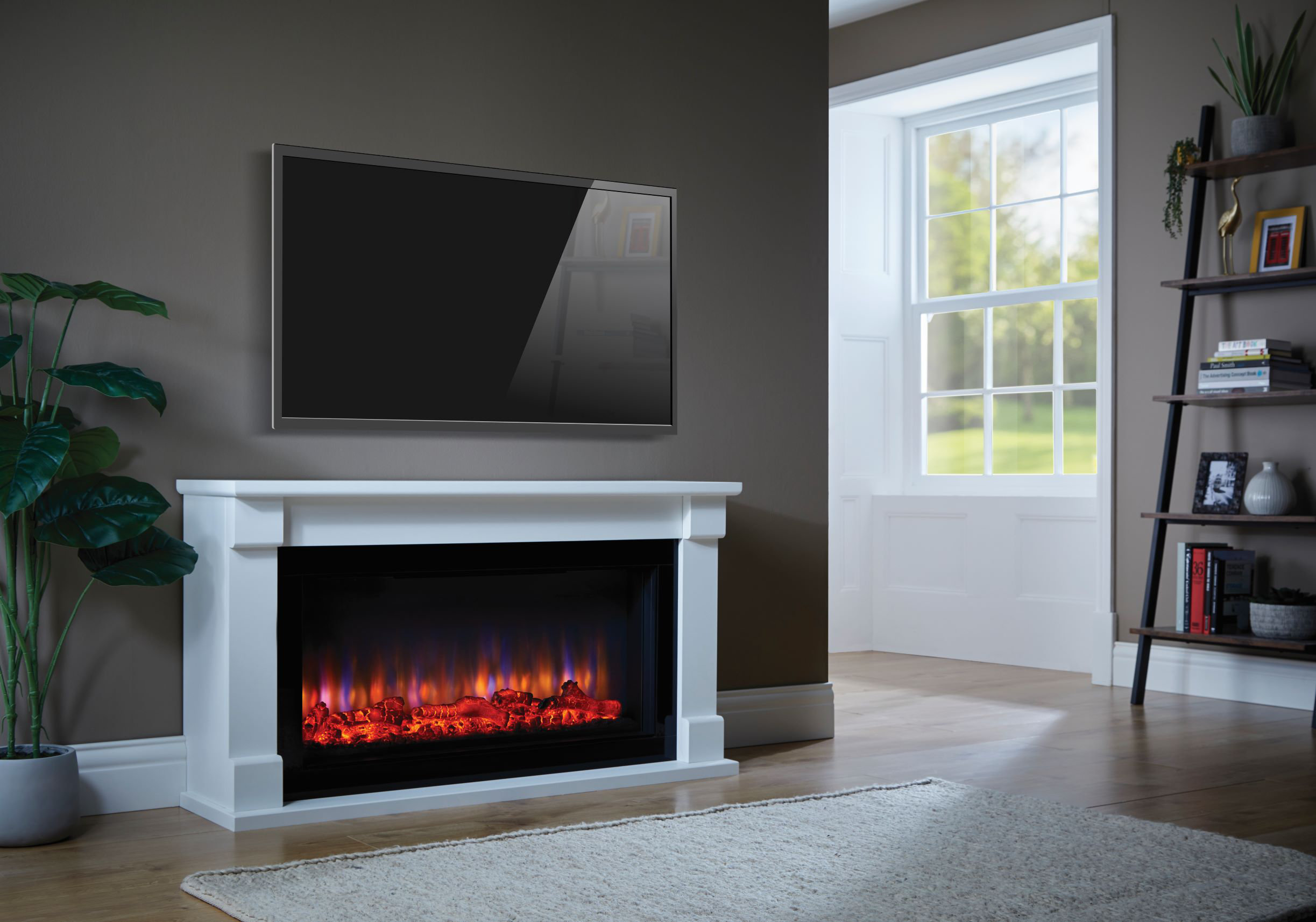 Suncrest Bradbury LED 121.5cm Electric Fire Suite & Reviews | Wayfair.co.uk