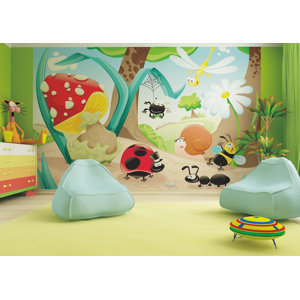 East Urban Home Cartoon Forest Life Ladybug Spider Dragonfly Snail Ant ...