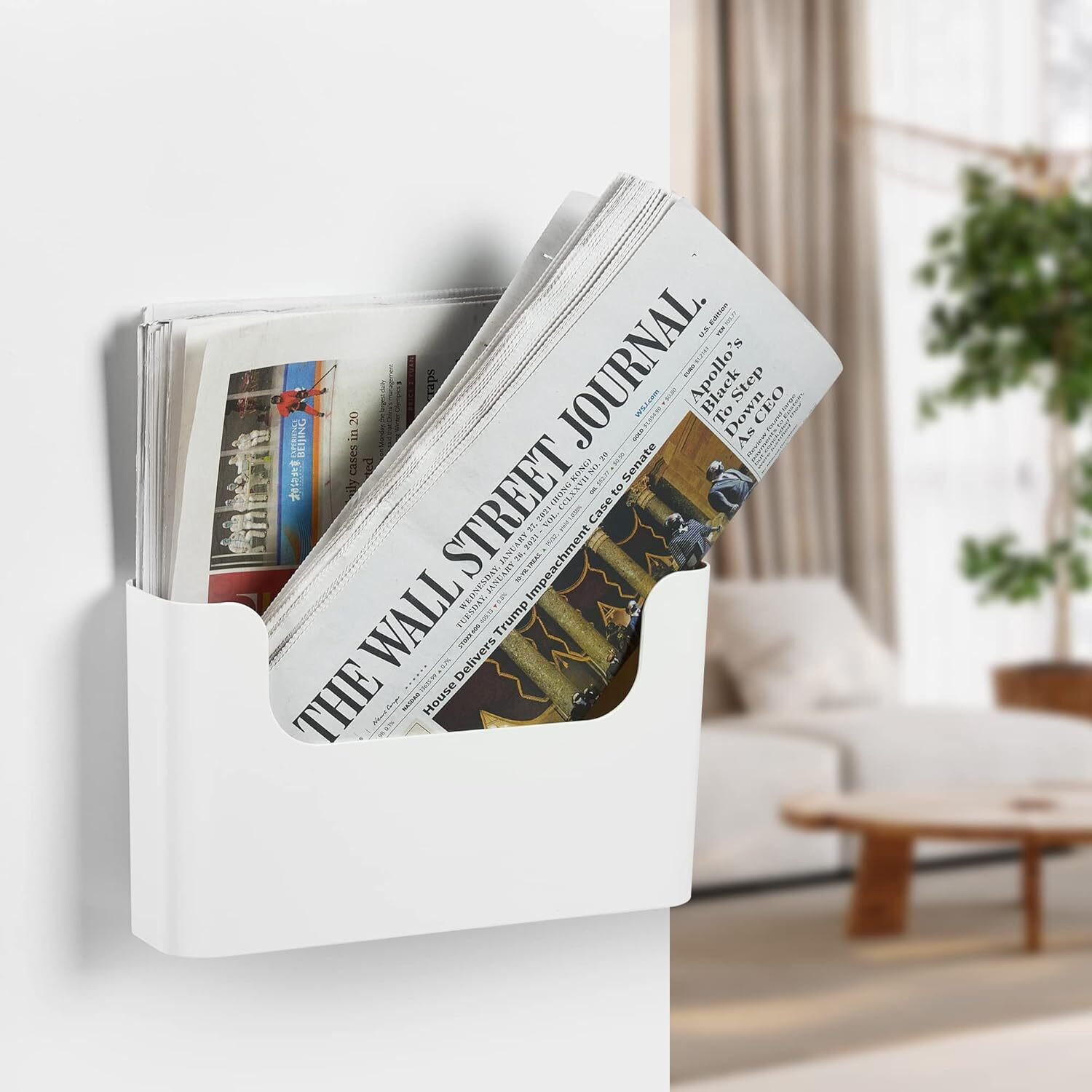Rebrilliant Single-Pocket Wall-Mounted Storage Rack With A No-Drill ...
