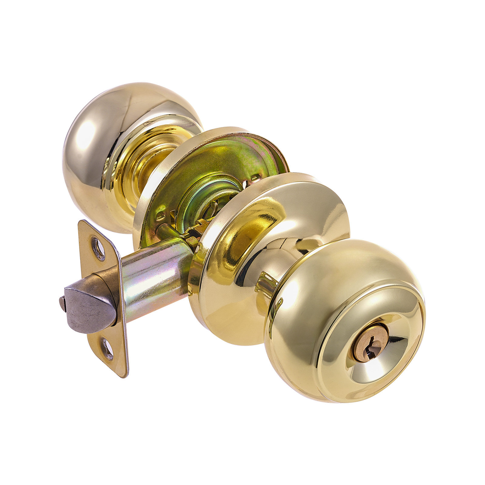 Jazava Entry Door Knob With 3 Keys Circular Rosette - Wayfair Canada