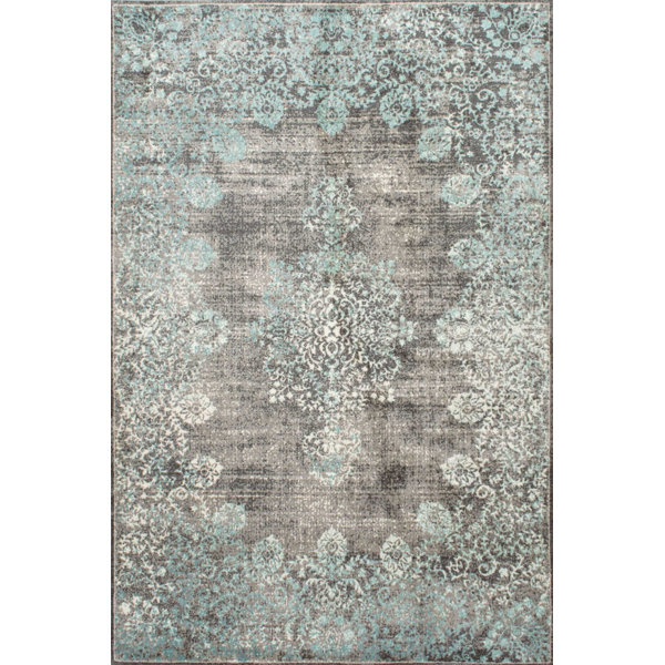 Mistana™ David Oriental Teal Area Rug & Reviews | Wayfair