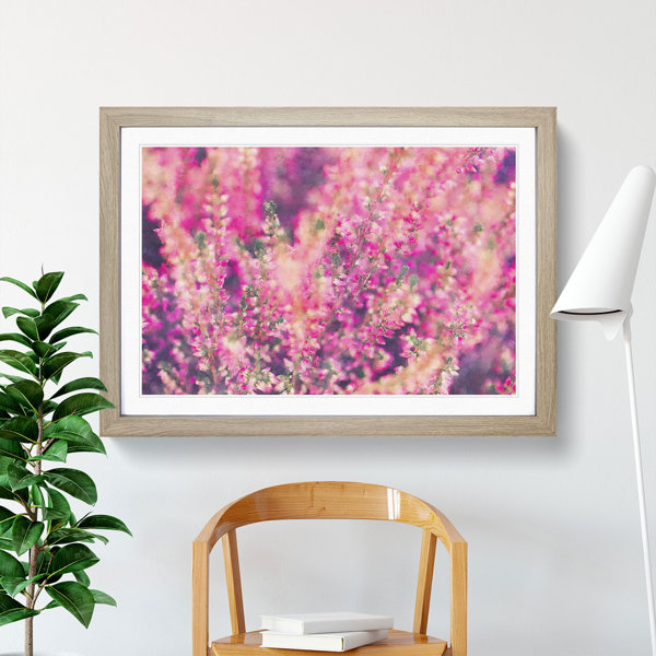East Urban Home Pink Heather - Picture Frame Graphic Art | Wayfair.co.uk