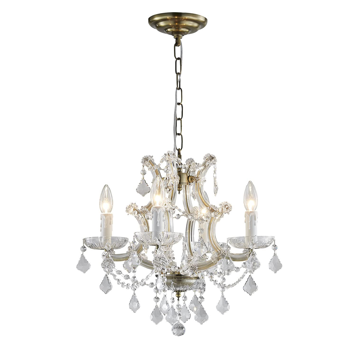 House of Hampton 4-Light Crystal Maria Theresa Chandelier - Modern ...