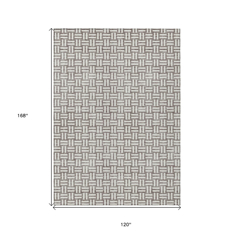 HomeRoots Rectangle Machine Woven Area Rug | Wayfair
