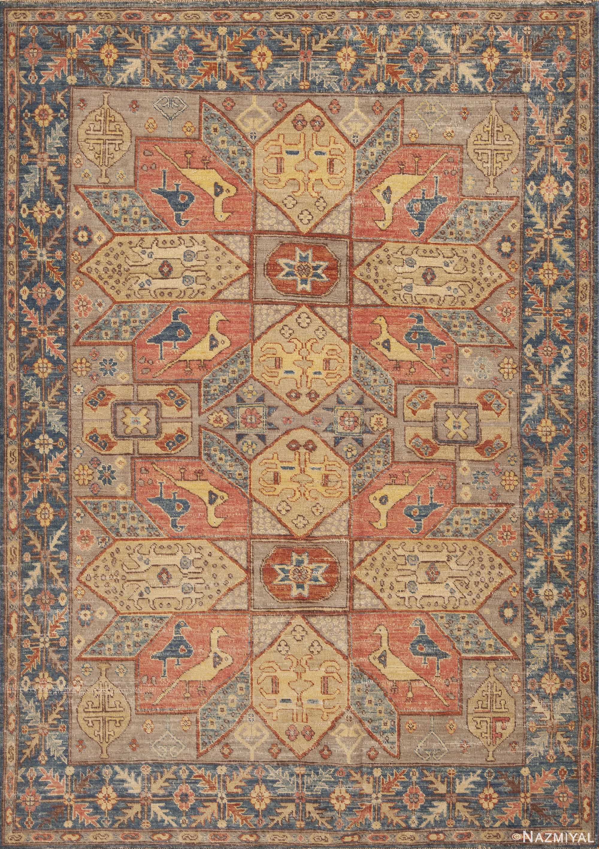 Nazmiyal Collection One-of-a-Kind Rustic Small Tribal Caucasian ...