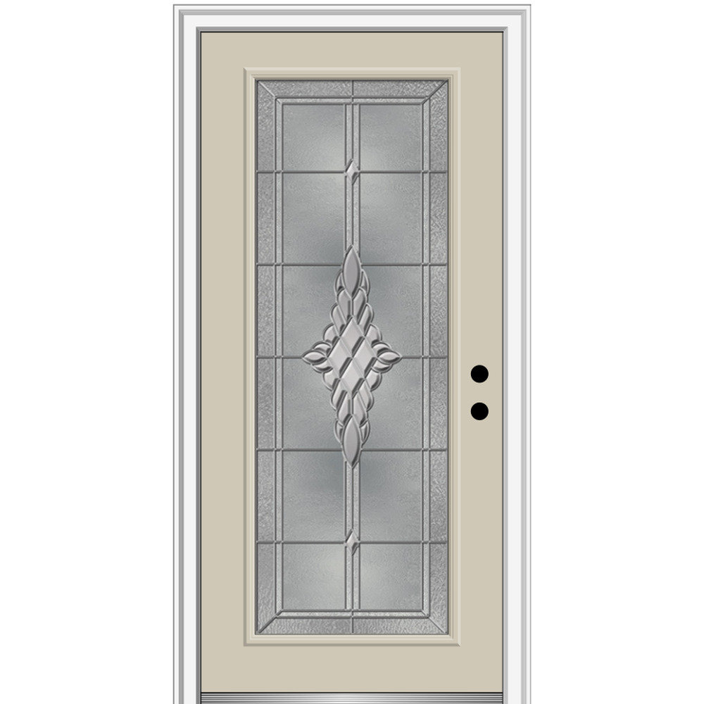 MMI DOOR Grace Painted Both Sides The Same FULL Lite Fiberglass Prehung ...