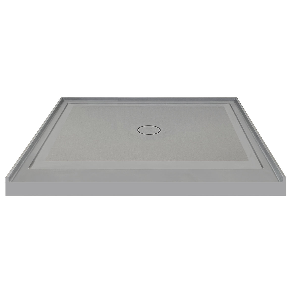 Transolid 36-in x 36-in Cast Solid Surface Shower Base with Concealed ...