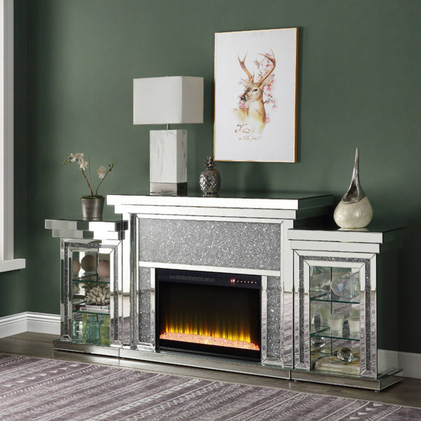 Everly Quinn Helsel Fireplace W/Led | Wayfair