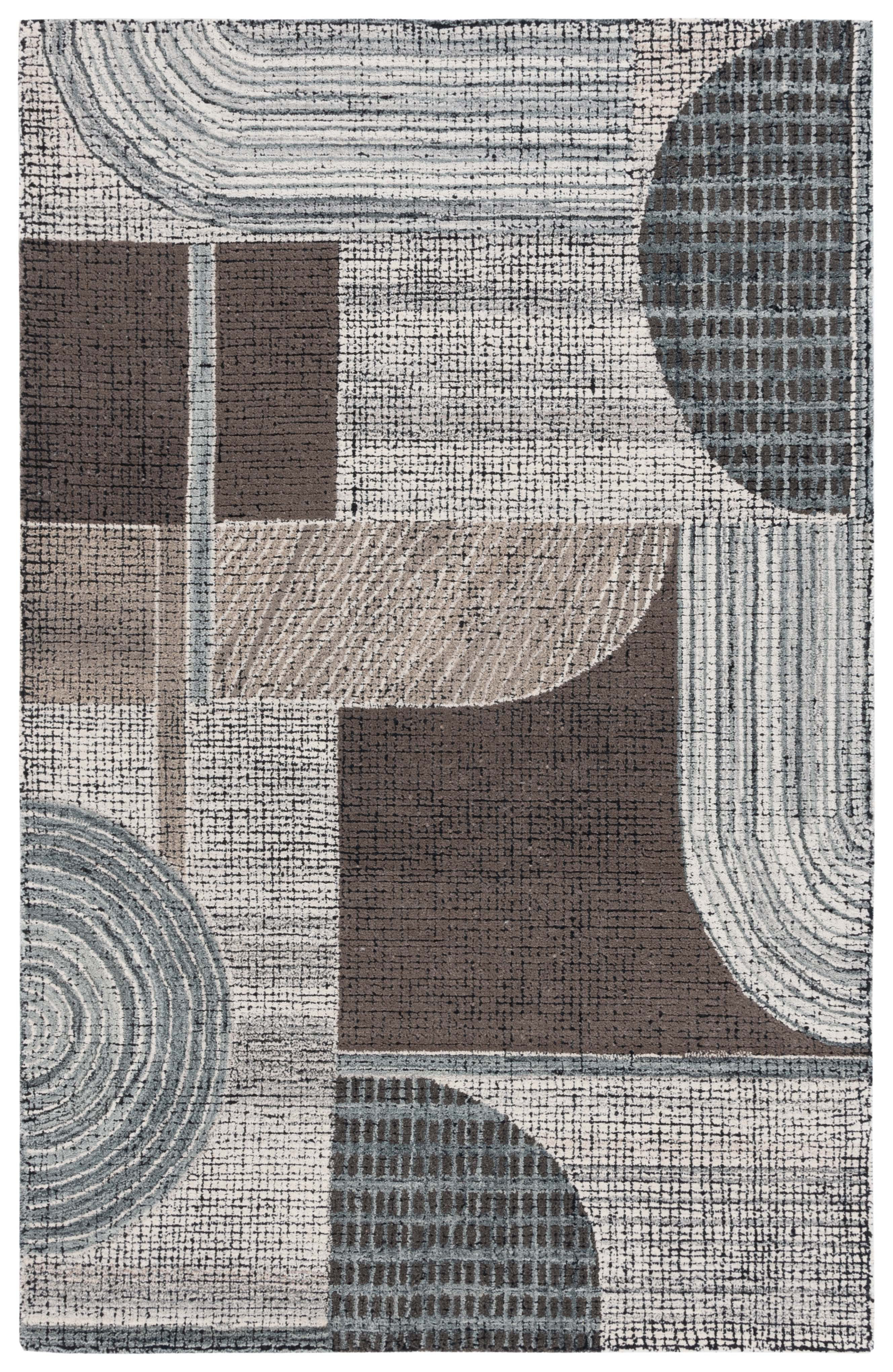 Orren Ellis Sanayah Hand Tufted Wool Geometric Rug | Wayfair