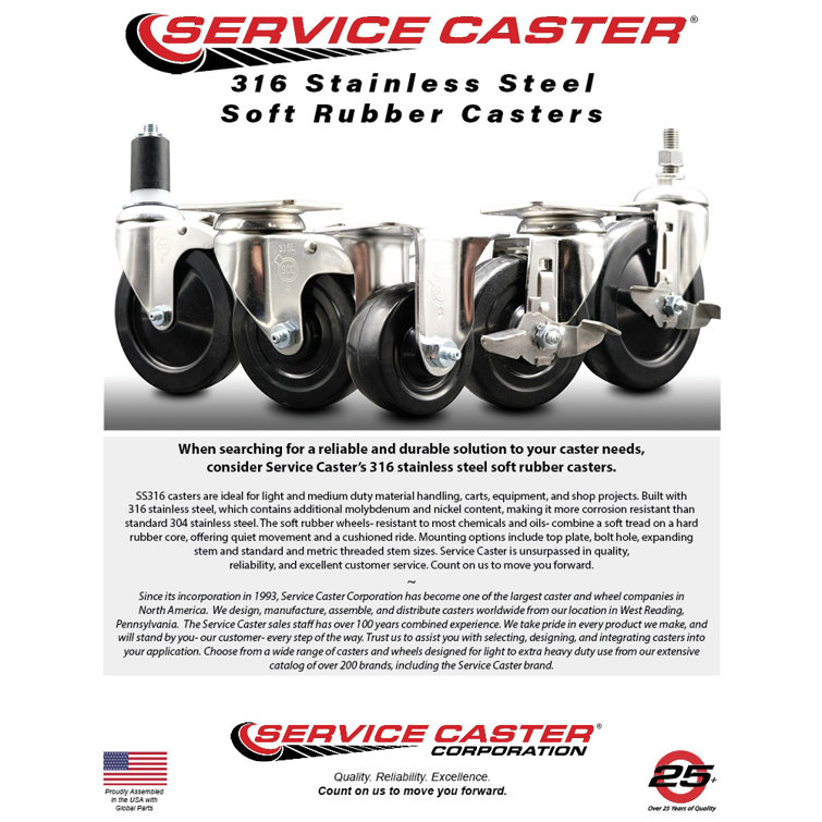 Service Caster Swivel Stem Caster - Wayfair Canada