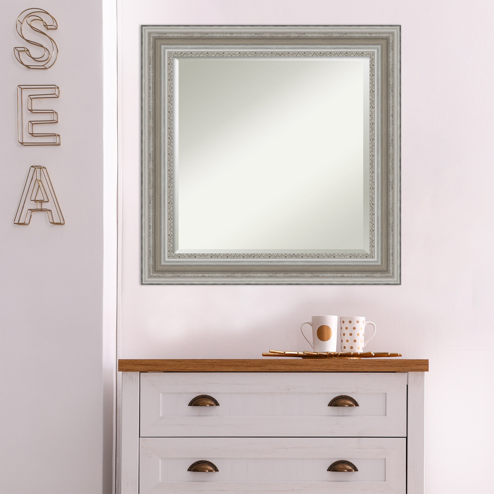 One Allium Way® Gerard Flat Wall Mirror & Reviews | Wayfair
