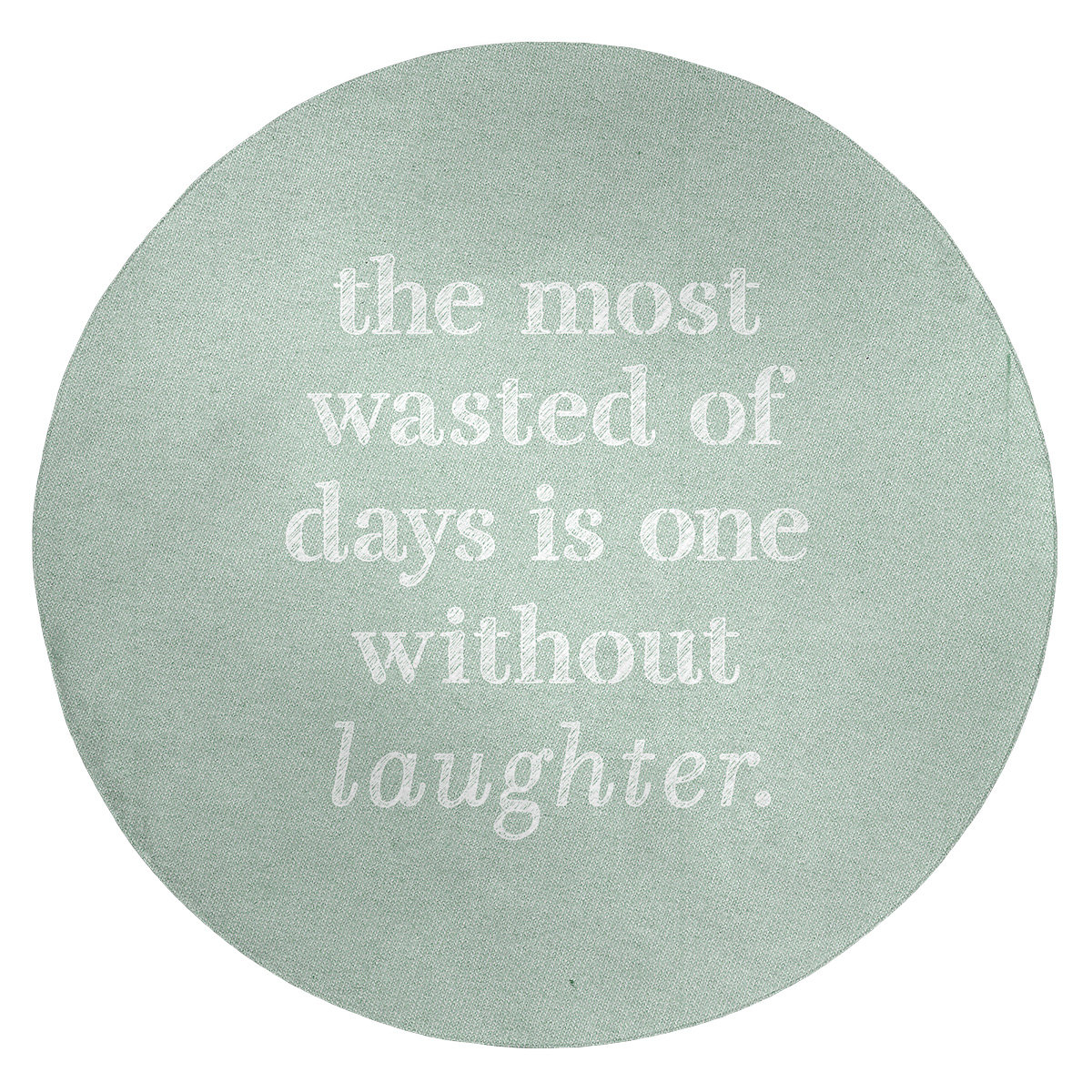 East Urban Home Quotes Handwritten Laughter Inspirational Quote Poly ...