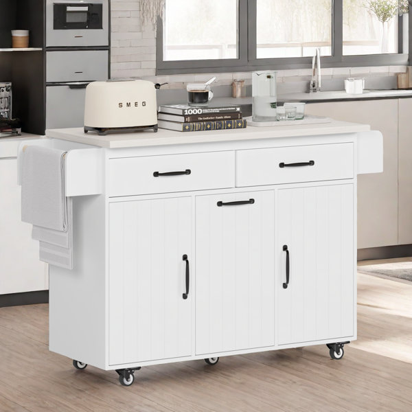 Red Barrel Studio® Alaijah Wood Kitchen Island | Wayfair