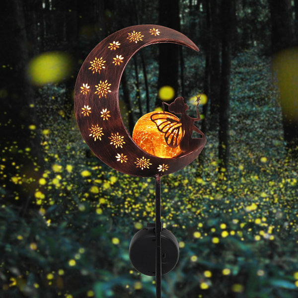 Trinx Jemmy Metal Sun And Star Garden Stake - Little Fairy and Moon ...
