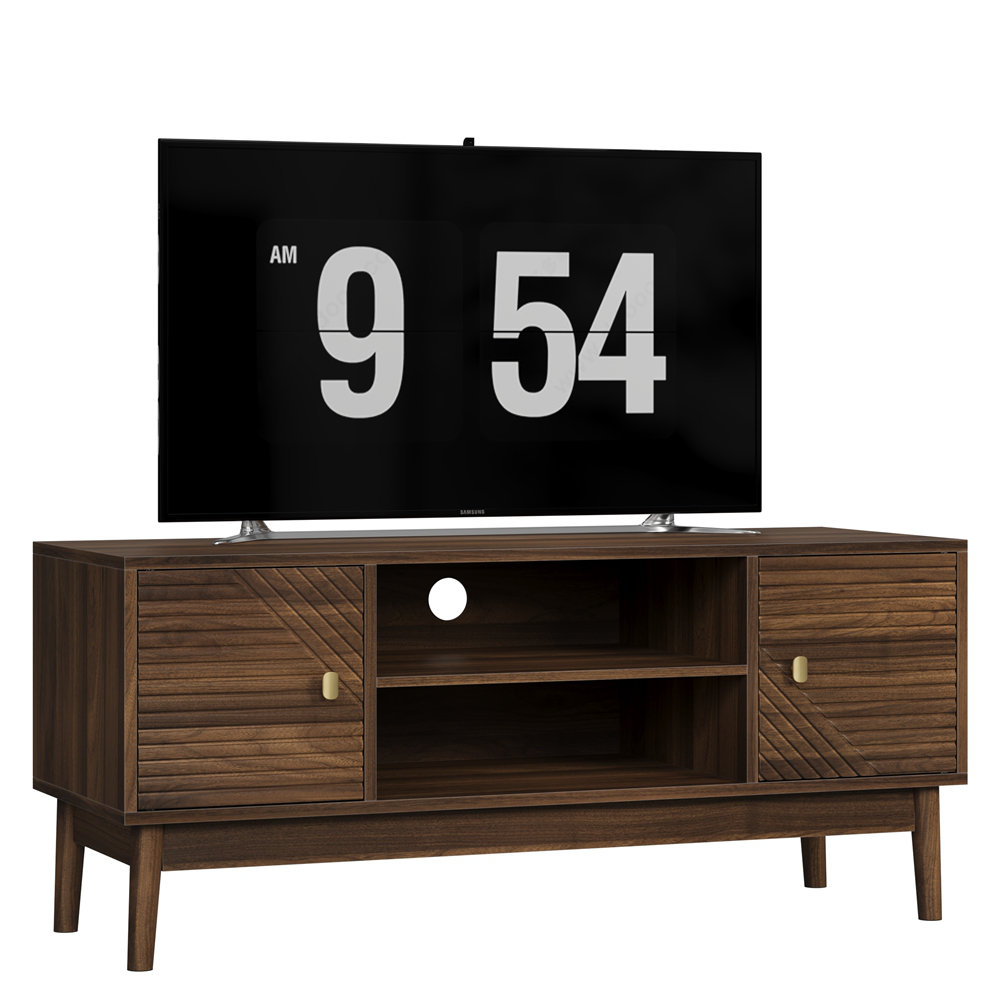 George Oliver 43.31 inch TV Stand, Mid-Century Modern TV Stand for 32/ ...