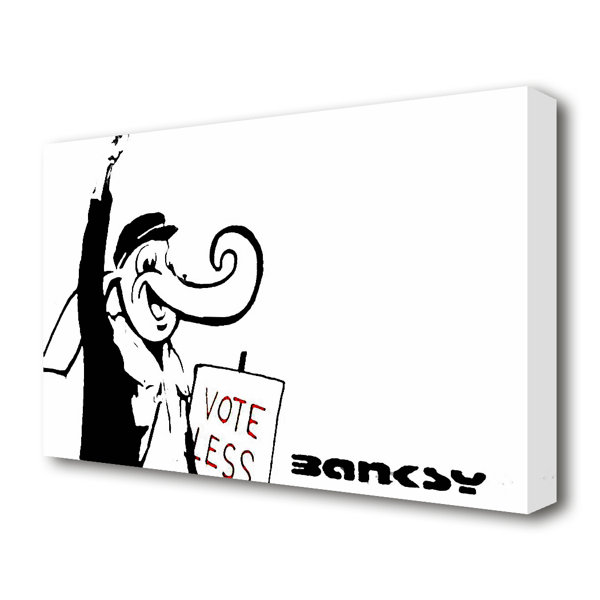East Urban Home Vote Less - No Frame Print on Canvas | Wayfair.co.uk