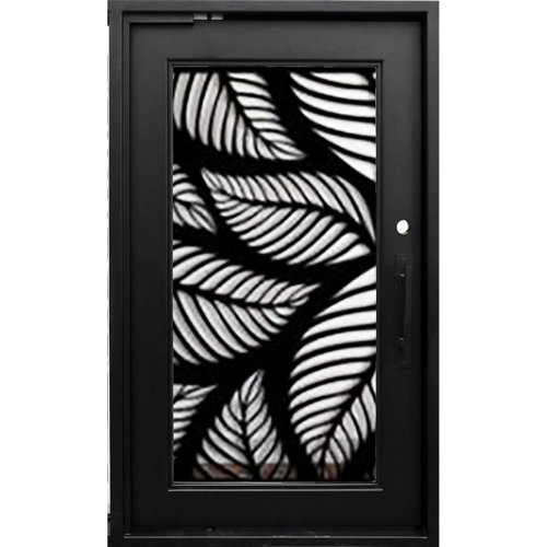 Custom Door Pros Palmier 81'' Glass Iron Front Entry Doors | Wayfair