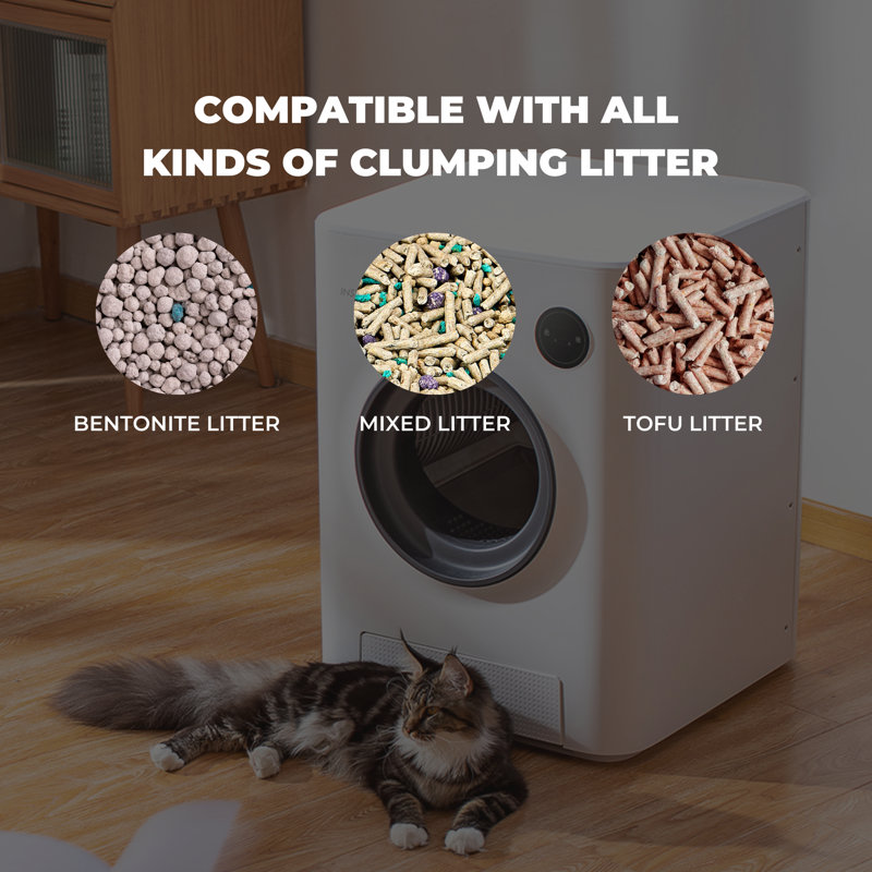 INSTACHEW Purrclean Automatic Cat Litter Box Spill-Proof litter Waste ...