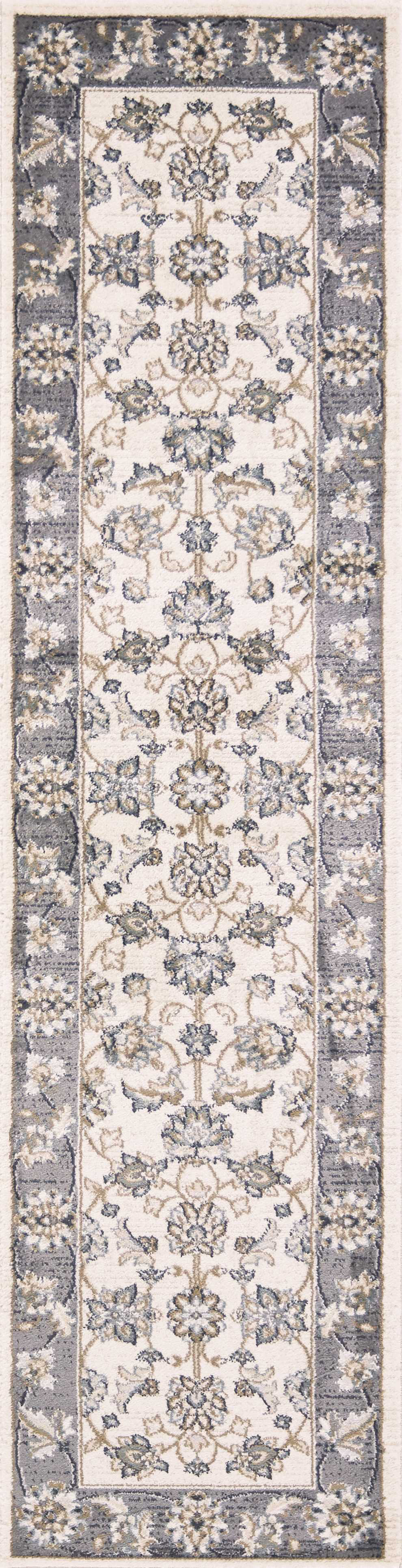 Latitude Run® 8' Gray And Ivory Runner Rug | Wayfair