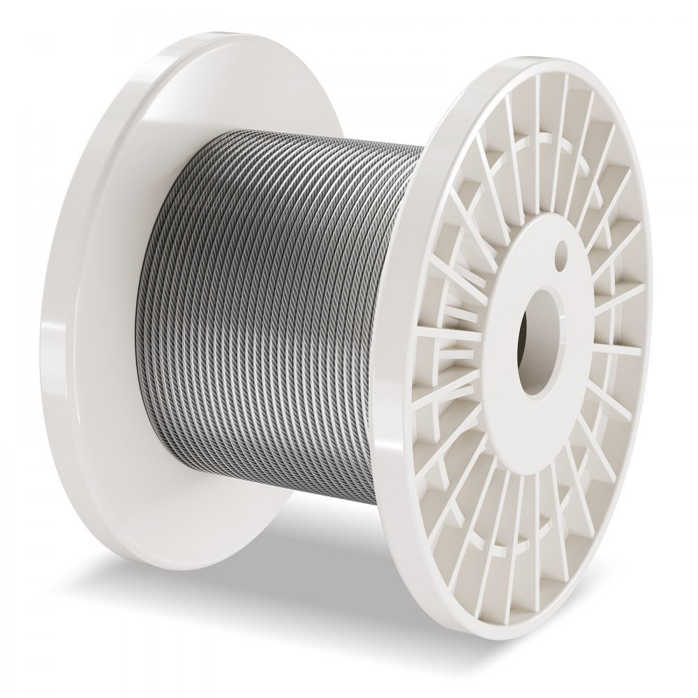 WFX Utility™ T304 Stainless Steel Cable 1/8" 7x7 Steel Wire Rope 100 ft ...