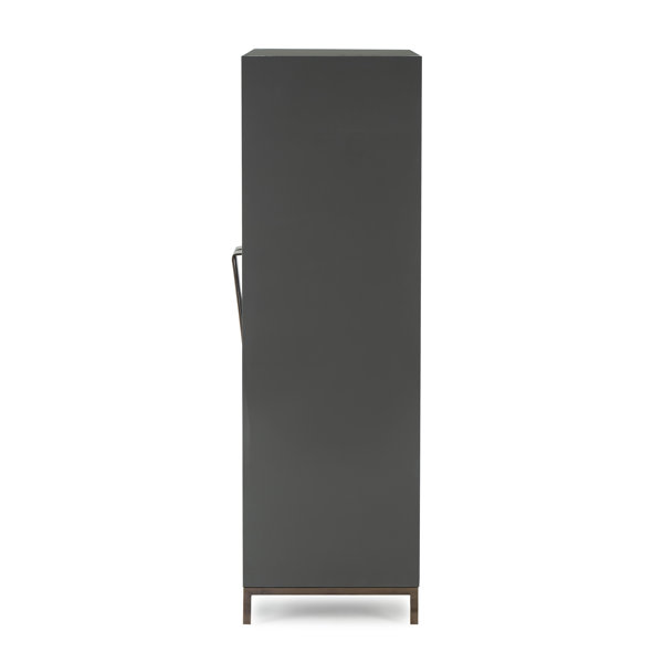 Sonder Living Shield Cabinet - Dark Grey Lacquer | Perigold