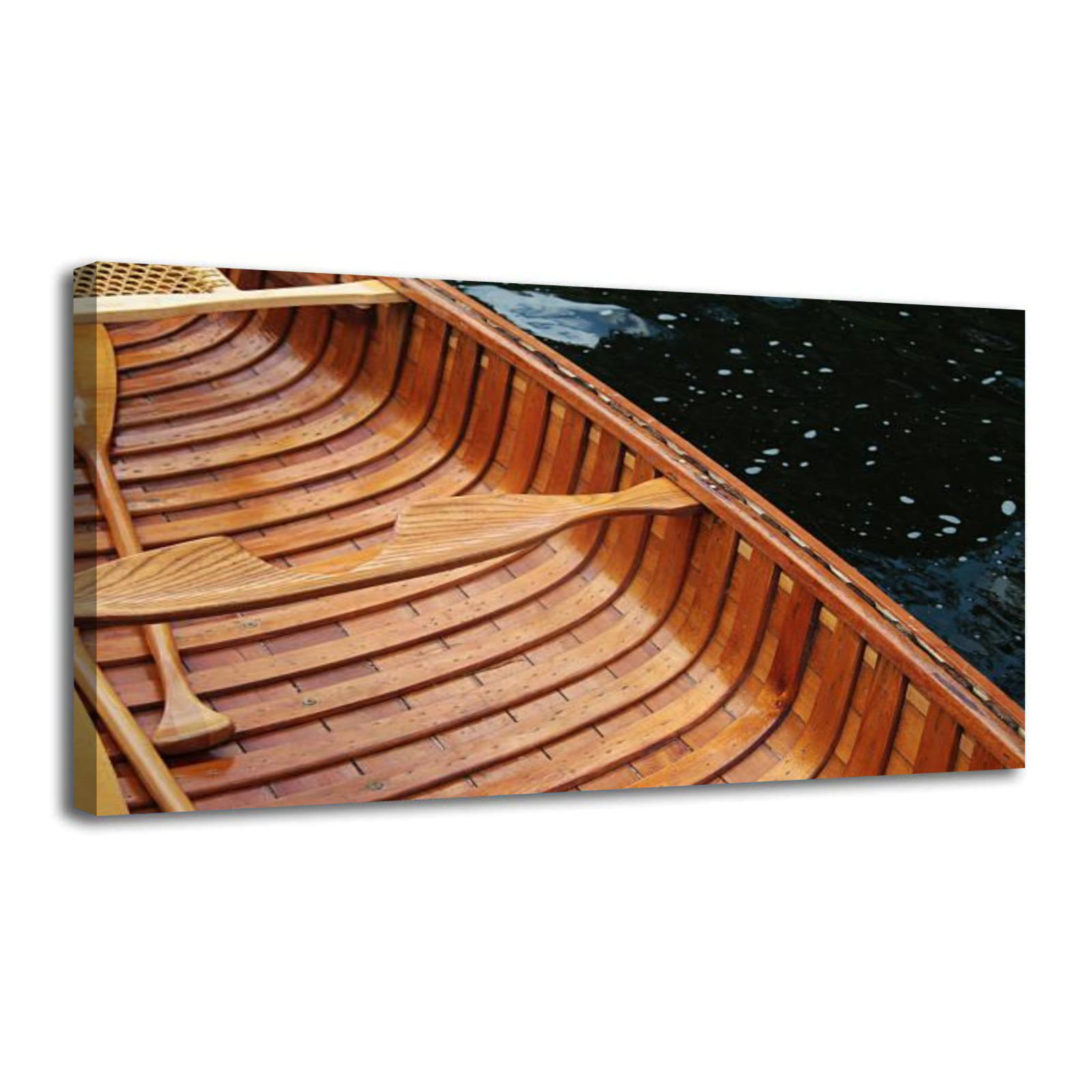 Union Rustic Canvas Wall Art cedar strip canoe water canoes pictures ...