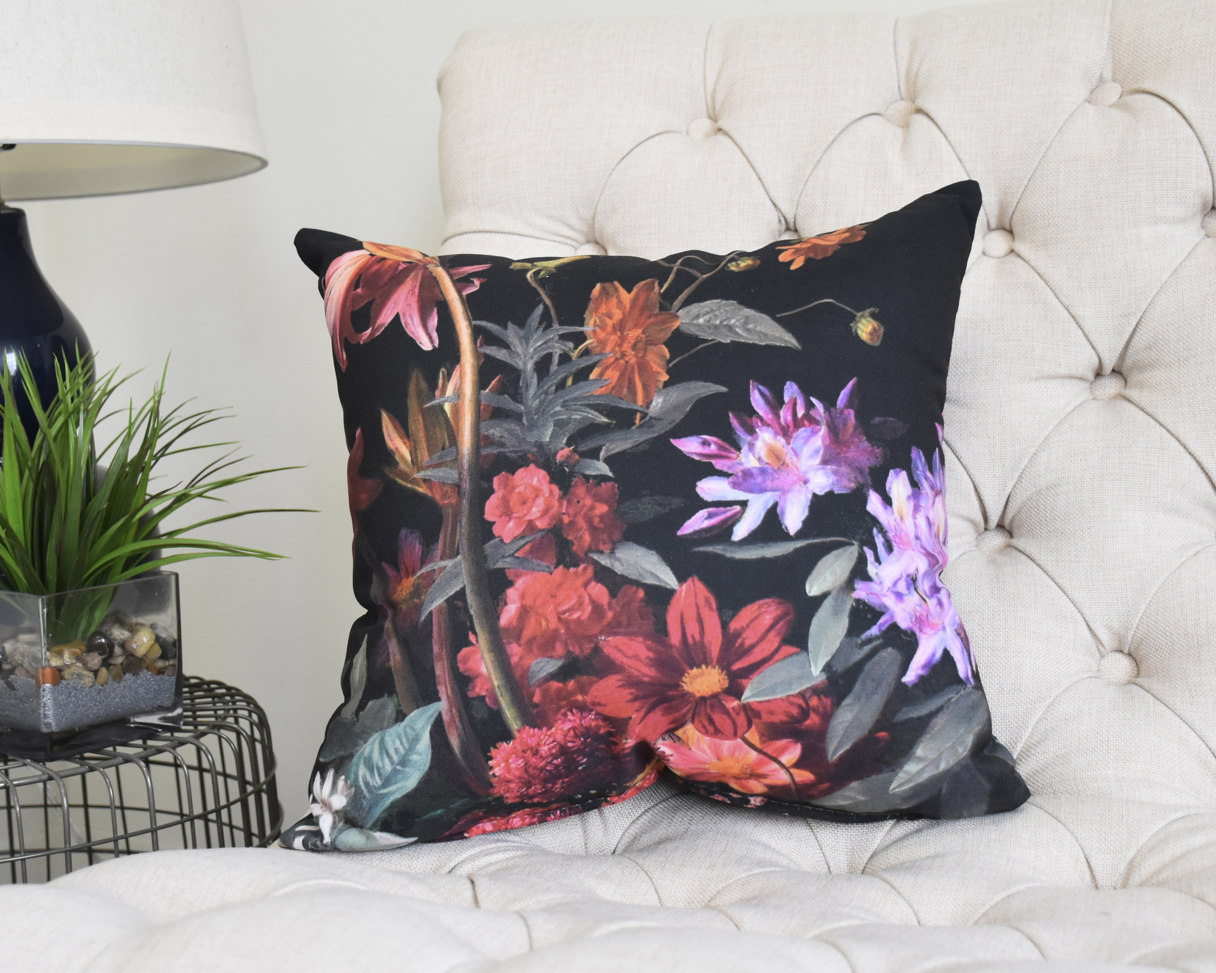 e by design Fickle Florals Square Pillow Cover & Insert | Wayfair