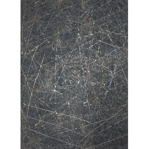 17 Stories Dark Blue Grey Bronze Metallic Abstract Lines Faux Plaster ...