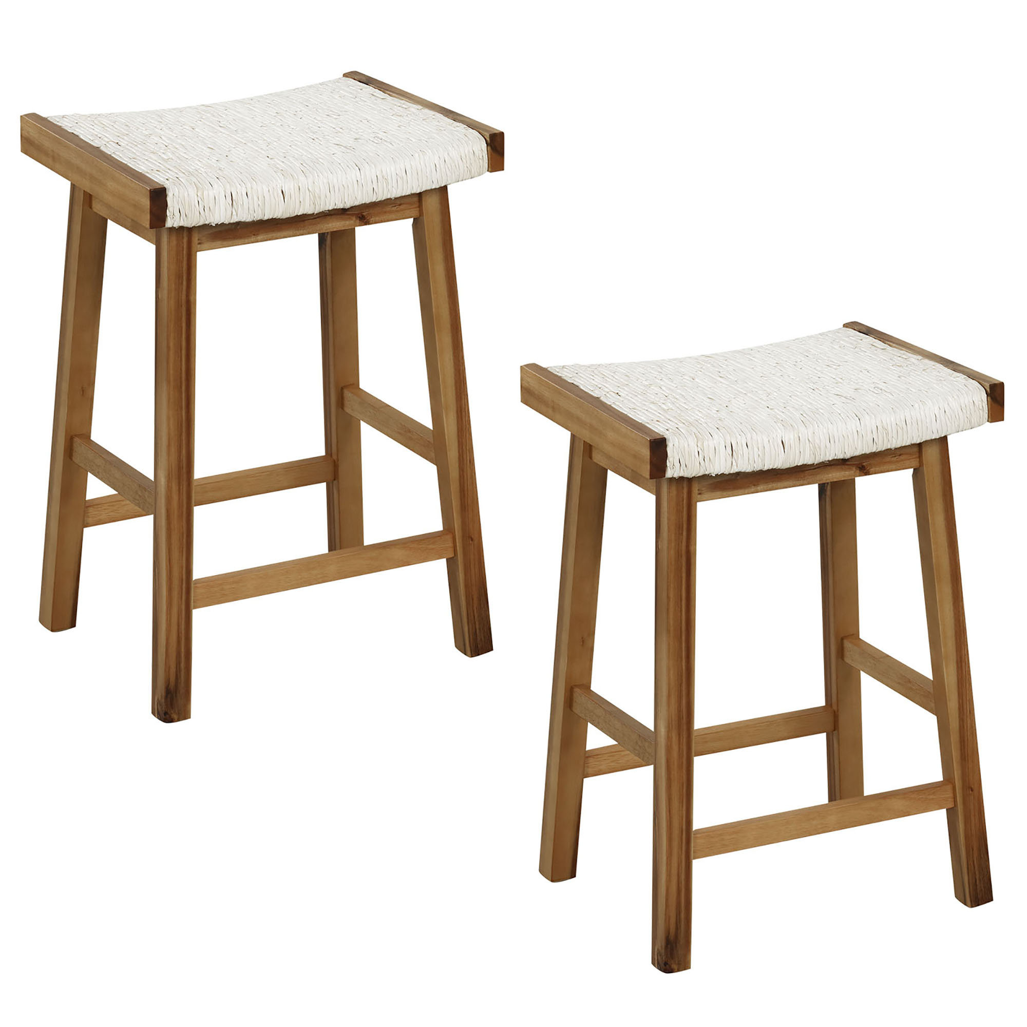 Winston Porter Set Of 4 Saddle Bar Stools 25.5'' Counter Height Dining ...