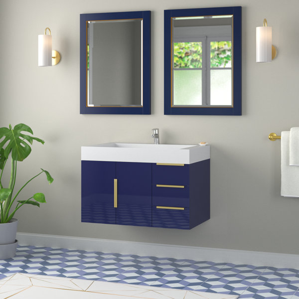 Willa Arlo Interiors Glasgow 35.5'' Single Bathroom Vanity with Acrylic ...