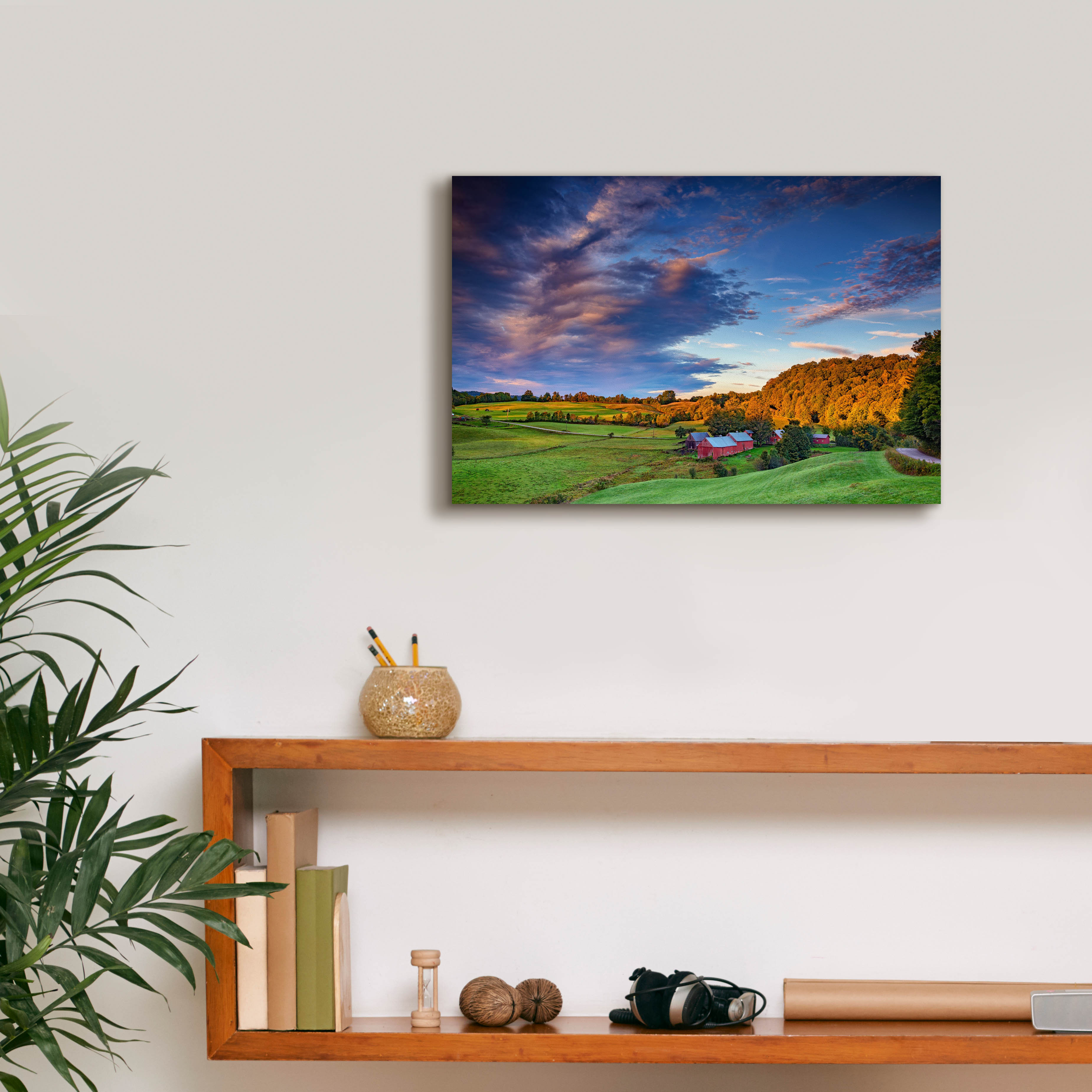 Millwood Pines 'First Light On Jenne Farm' by Rick Berk Canvas Wall Art | Wayfair