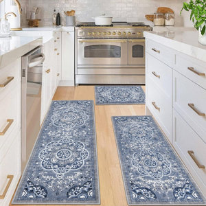 Bungalow Rose Boho Kitchen Rugs Sets, 3 Piece With Runner Floral ...