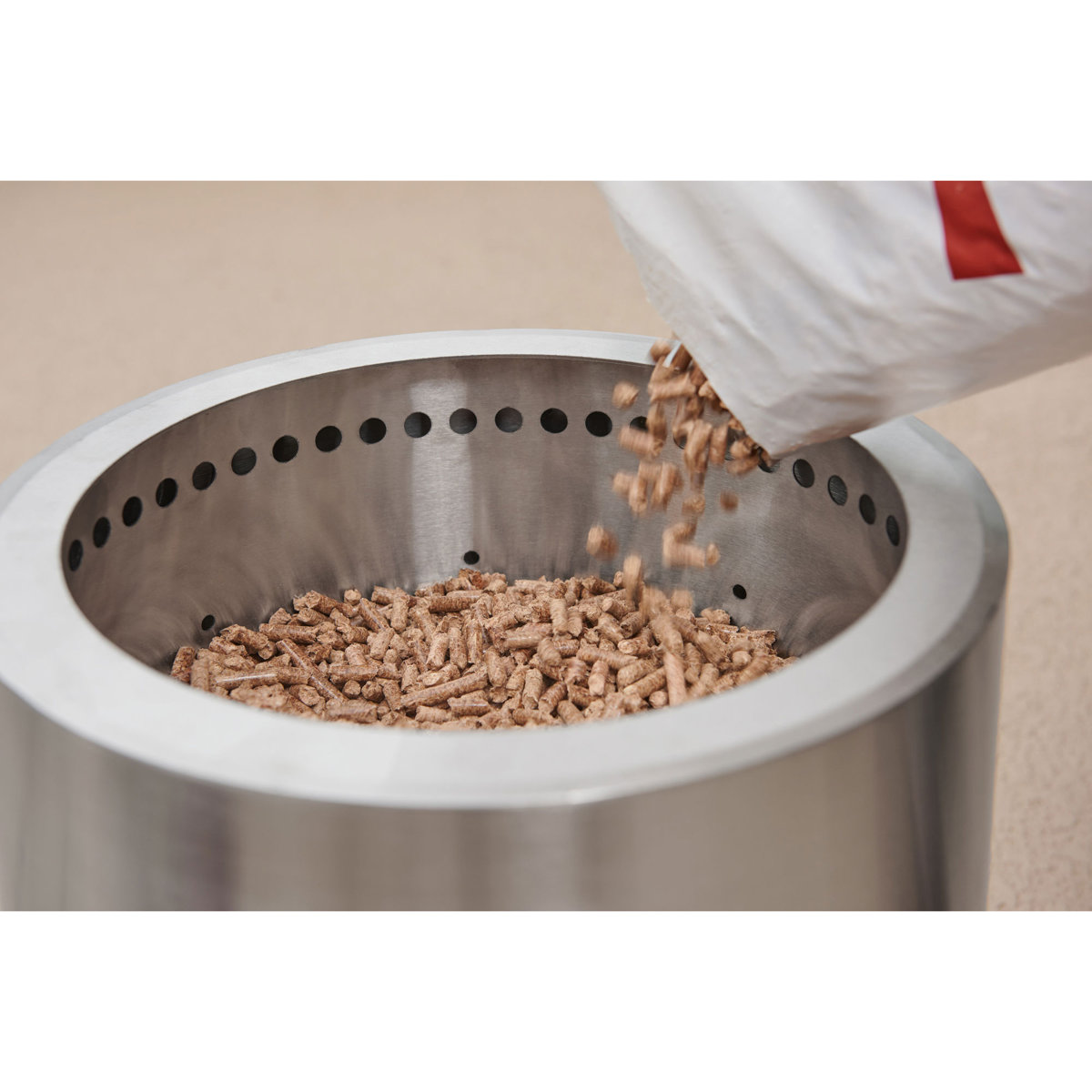 Flame Genie 12.5" H x 13.5" W Stainless Steel Wood Burning Outdoor Fire ...