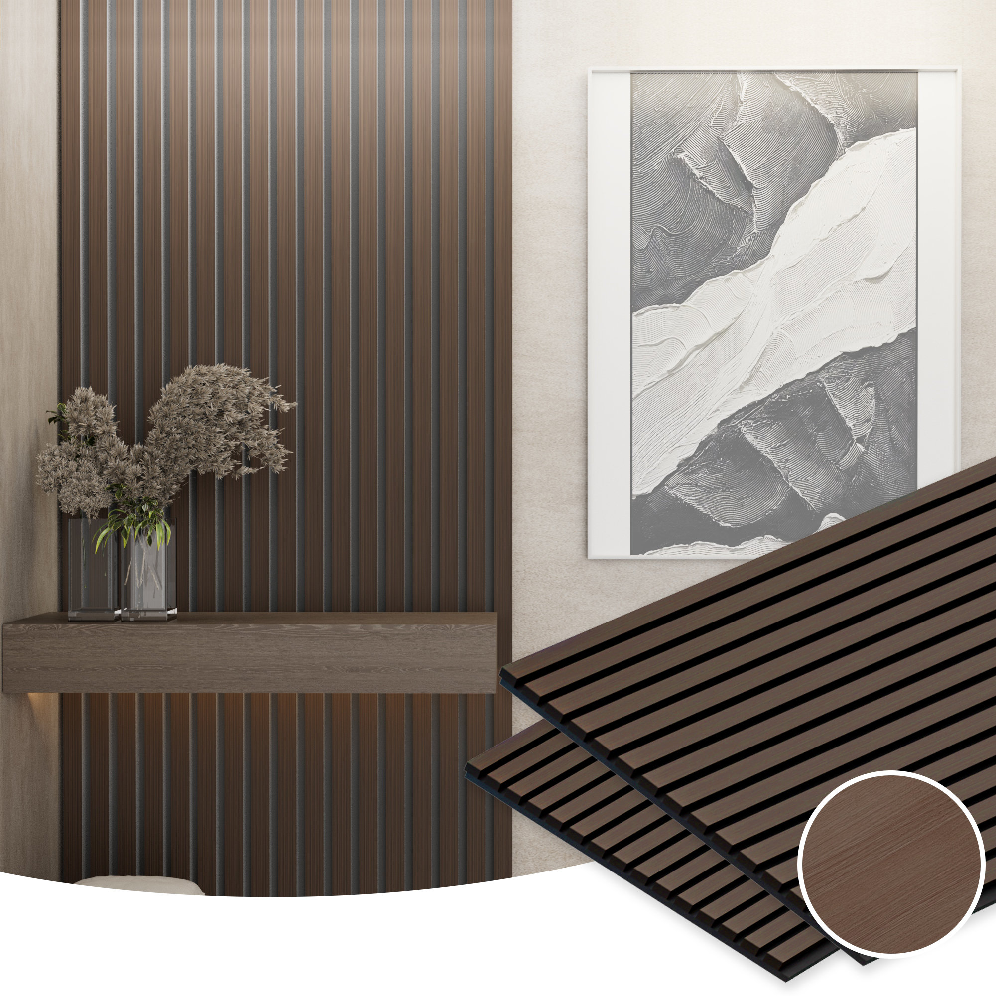 AcousticWallPanelingcompany 94.5'' X 12'' Acoustic Wall Panel Wood ...