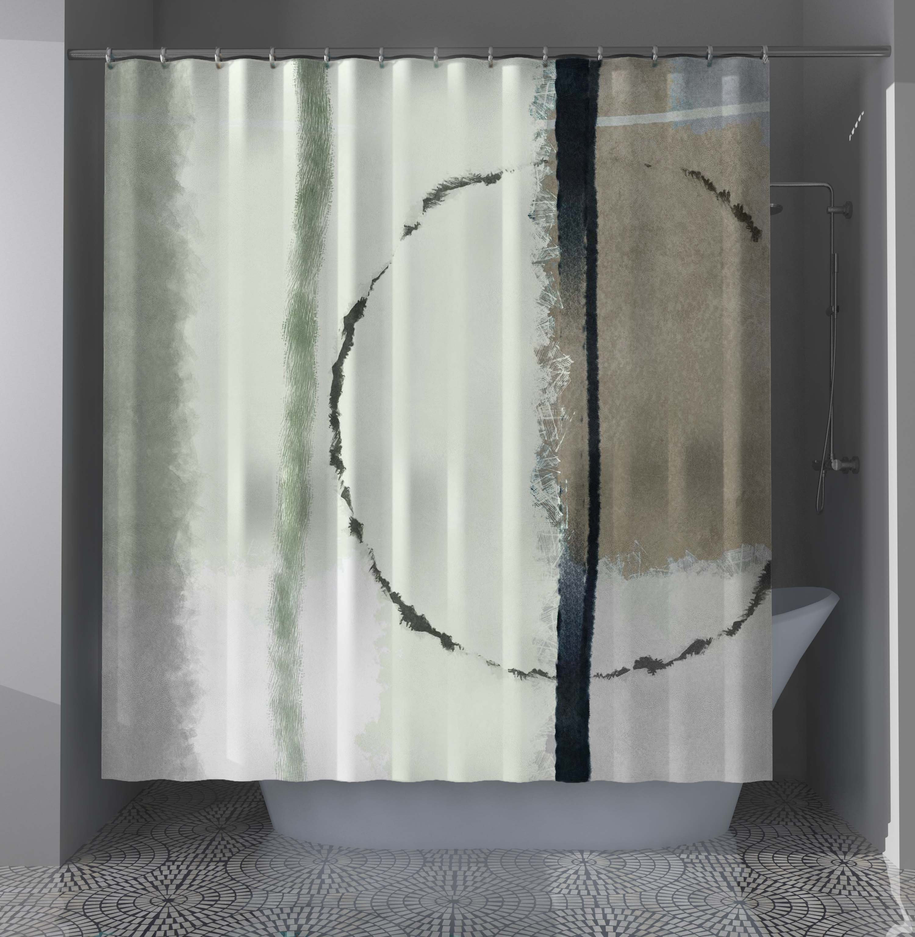 East Urban Home Ildafonso Abstract Shower Curtain | Wayfair