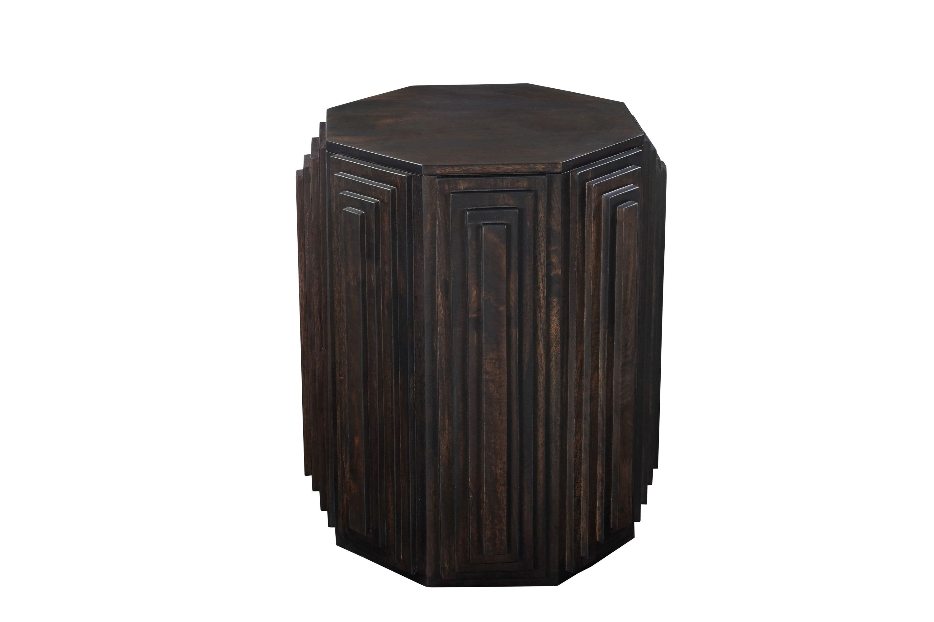 Hokku Designs Cascade Falls 22"x26" Geo Design Octagonal Side Table ...
