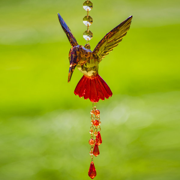 Red Barrel Studio® Assorted Hanging Acrylic Hummingbirds with Sunflower ...
