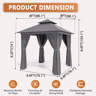 JolyDale Outdoor Gazebo With Double Roof, Patio Canopy With Mosquito ...