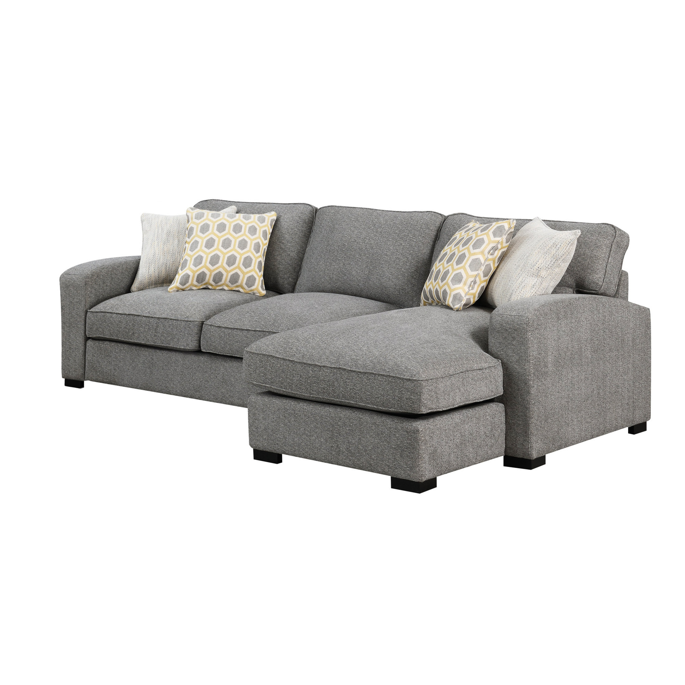 Ebern Designs Repore Grey Right Side Facing Chaise Sectional - Wayfair ...