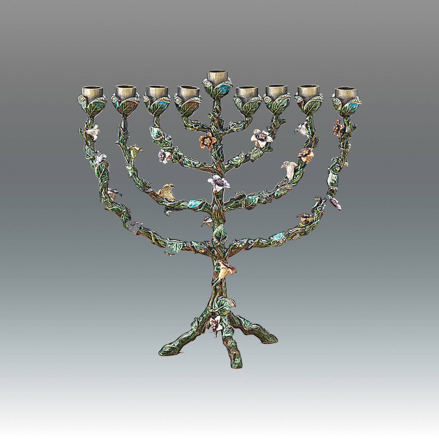 Tizo Jeweled Floral Menorah & Reviews | Perigold