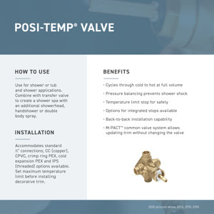 Moen M-Pact Posi-Temp IPS Connection Pressure Balancing Valve with ...