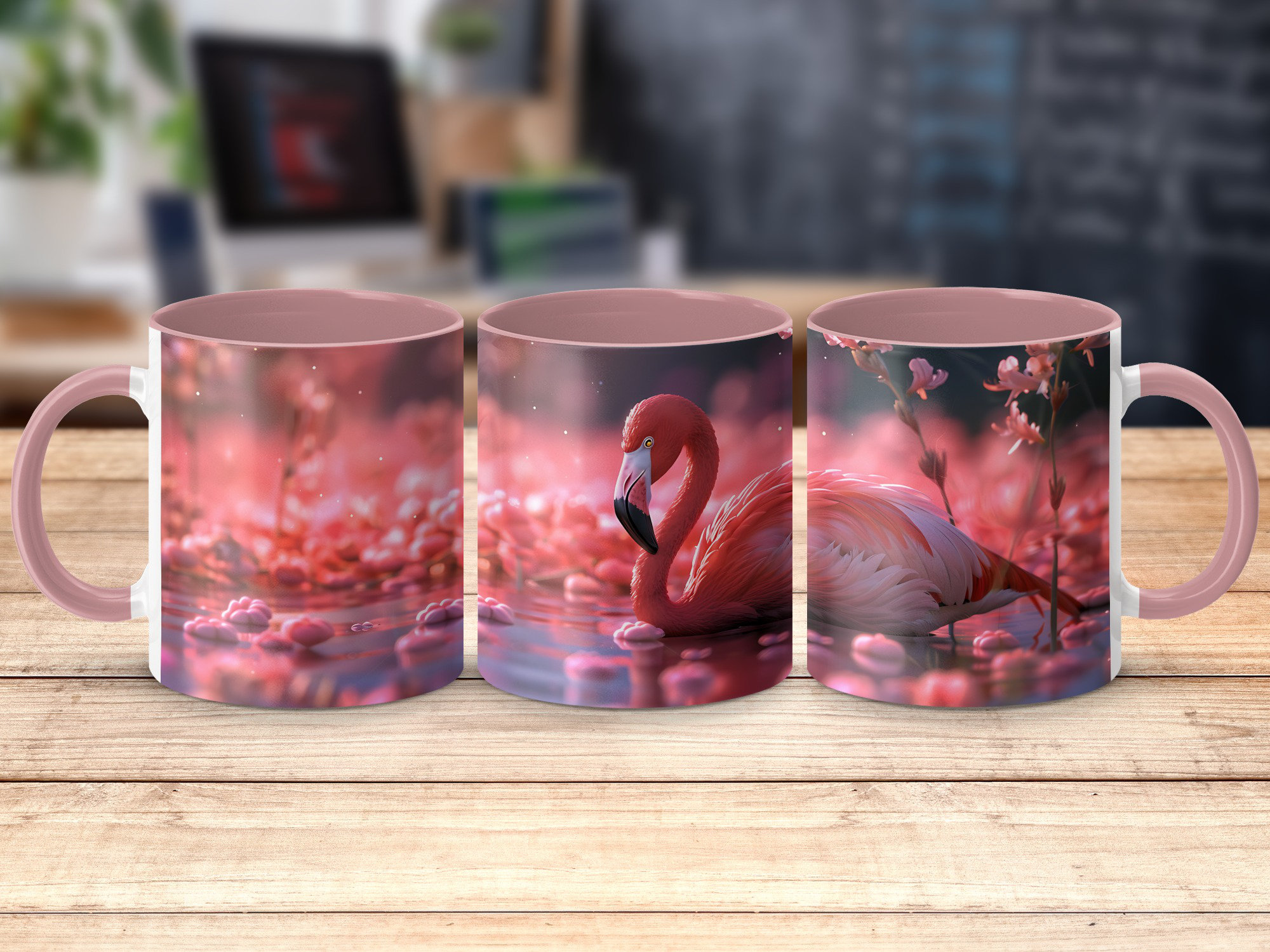East Urban Home Set of 2 Realistic Animal Design 11oz Accent Mugs ...
