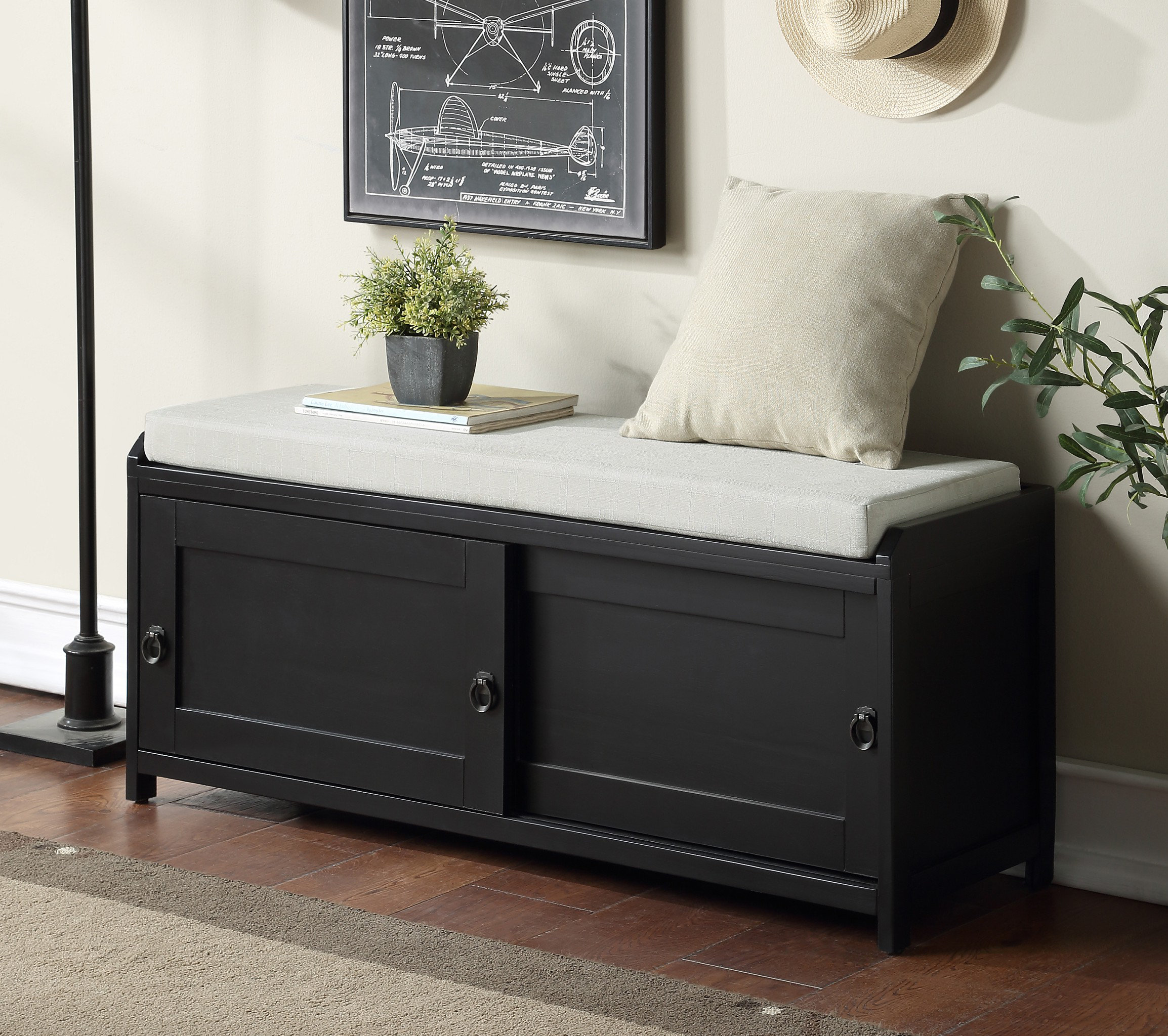 Longshore Tides Godin Wood Cabinet Storage Bench & Reviews | Wayfair