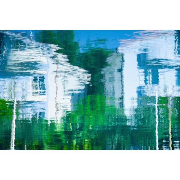 Metro Lane Abstract Water Reflection by Alikaj2582 - Wrapped Canvas ...